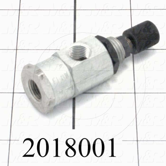 2018001 :: Flow Control, Panel Mount Type, 1/8" NPT Port In, 1/8" NPT ...