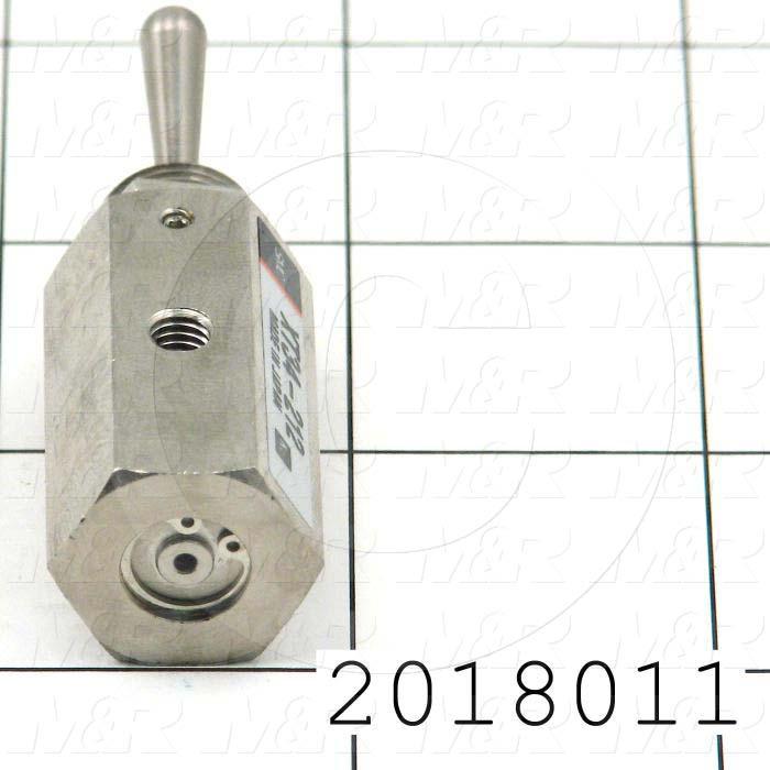 2018011 :: Valves Mechanical / Hand, Manual Valve Type, M5 Port In, M5 ...