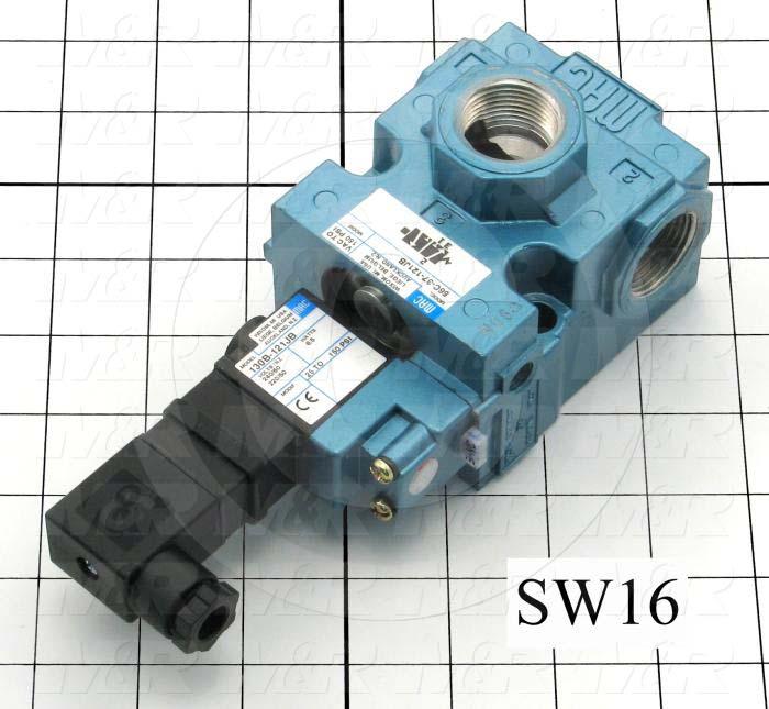 SW16 :: Valves, Solenoid Valve Type, 3 Way Operation, Single Coil, 220 ...