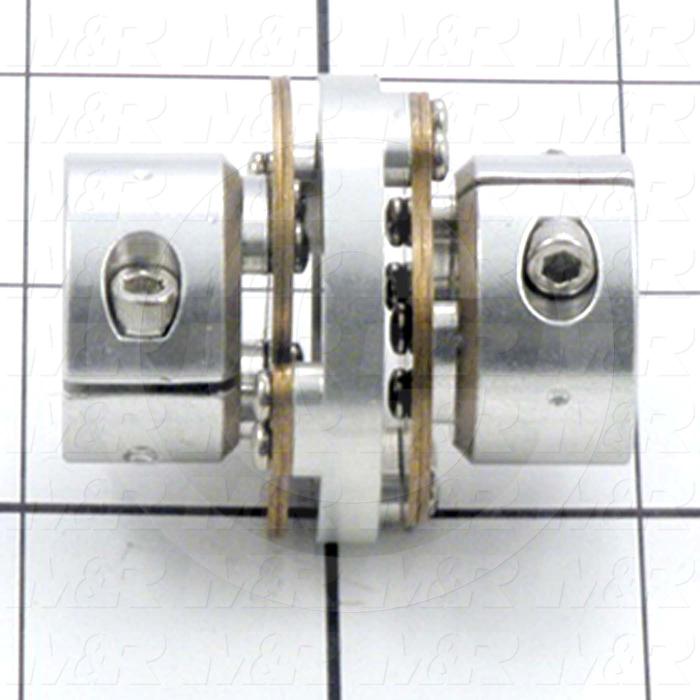 2007064 :: Wafer Spring Type Coupling, Hub # 1 Bore 3/8", Hub # 1 Outer ...