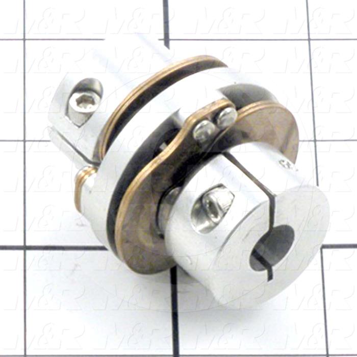 2007064 :: Wafer Spring Type Coupling, Hub # 1 Bore 3/8", Hub # 1 Outer ...