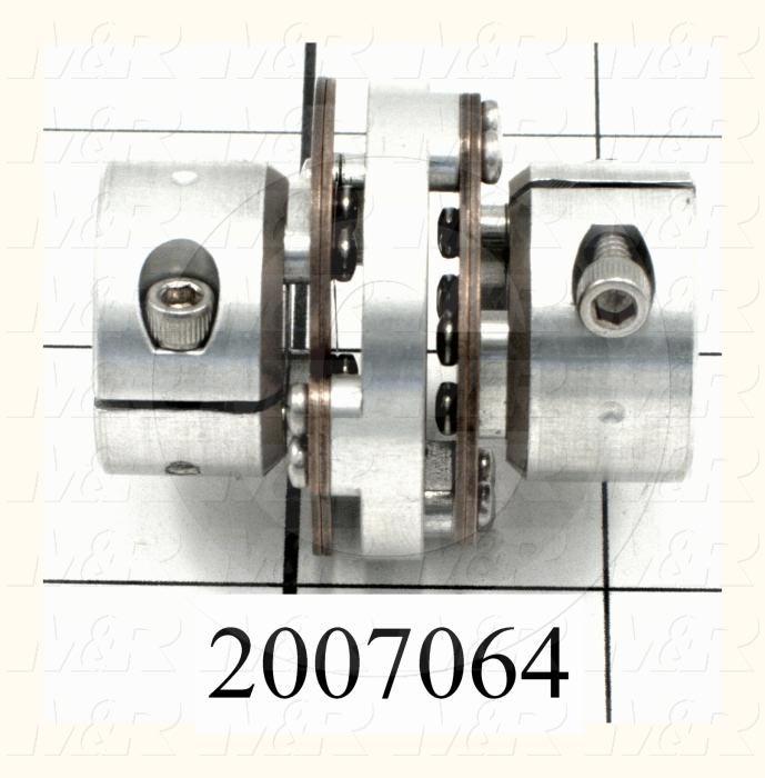 2007064 :: Wafer Spring Type Coupling, Hub # 1 Bore 3/8", Hub # 1 Outer ...