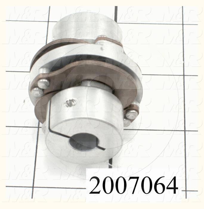 2007064 :: Wafer Spring Type Coupling, Hub # 1 Bore 3/8", Hub # 1 Outer ...